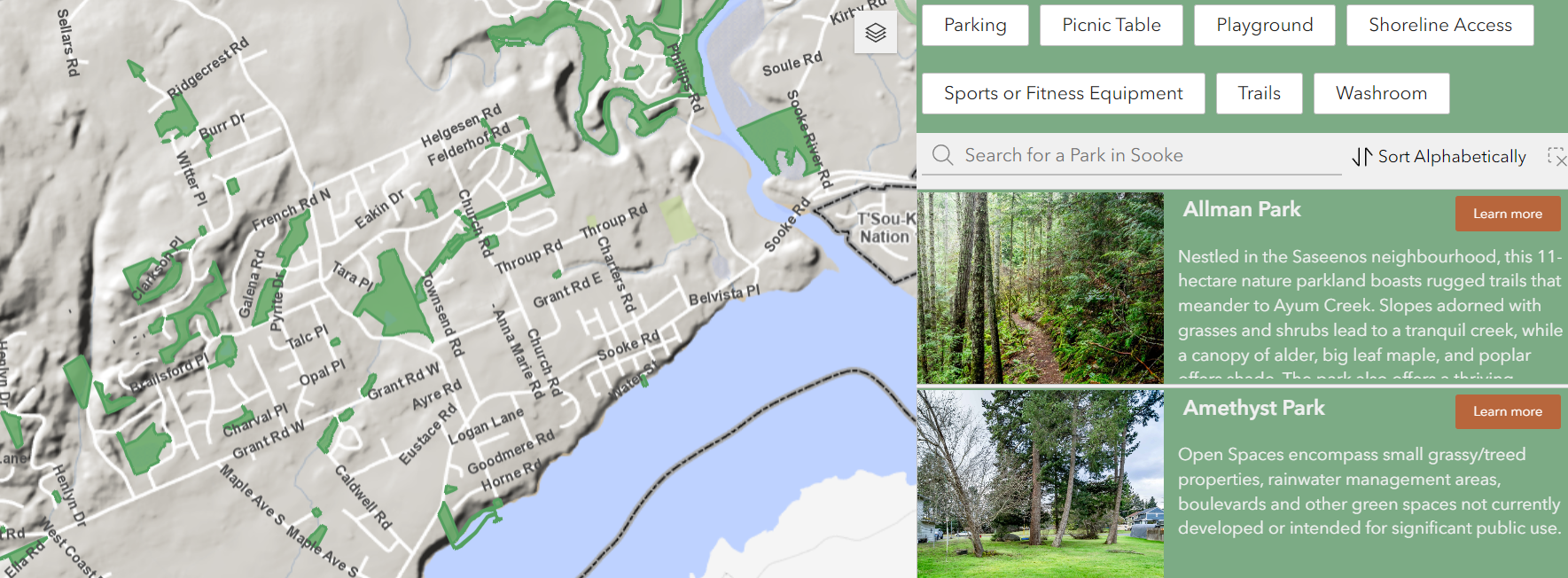 DISTRICT OF SOOKE INTRODUCES ENHANCED PARKS FINDER MAP | Business Examiner